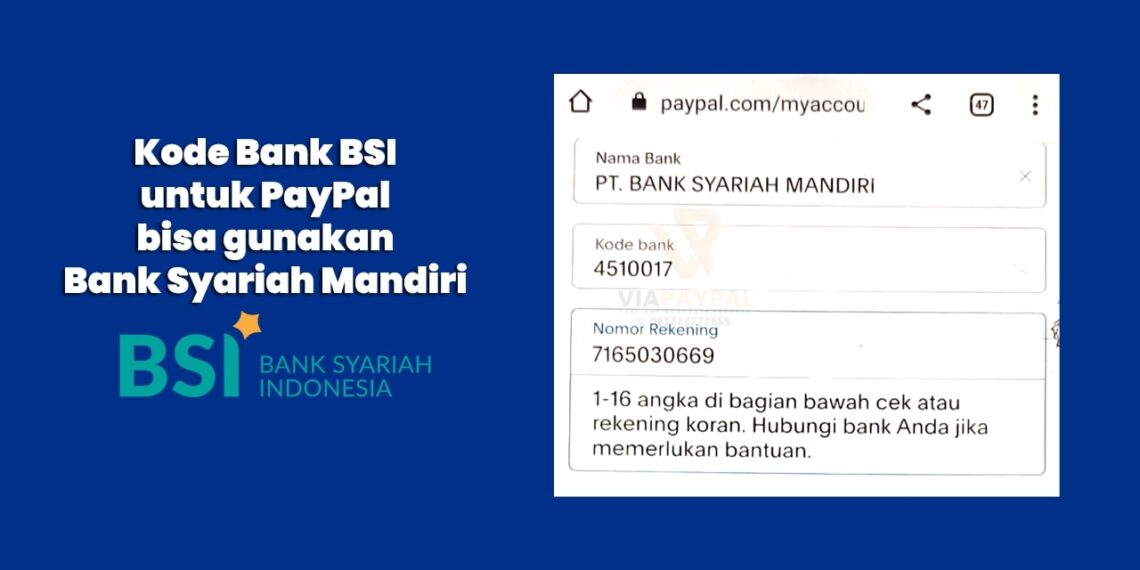 Daftar Lengkap 7 Digit Kode Bank untuk Penarikan Saldo PayPal - ViaPayPal