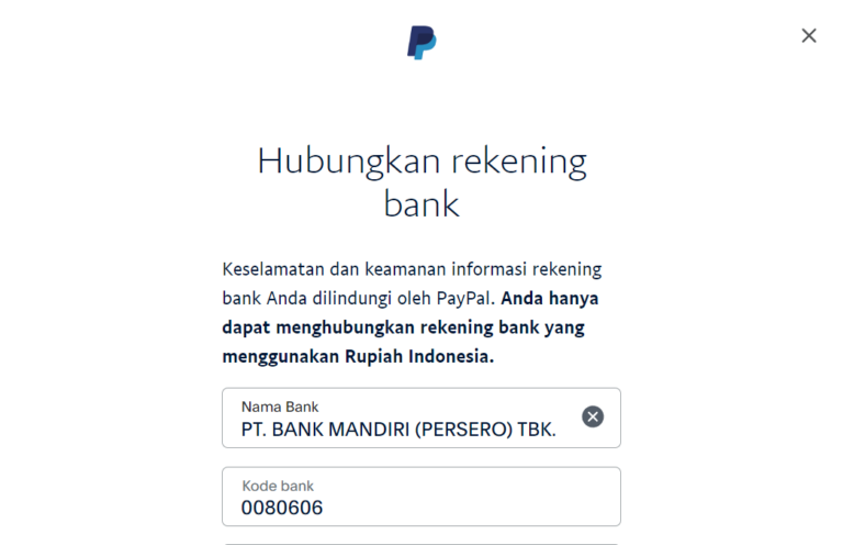 Kode Bank Mandiri Untuk PayPal Terbaru 2025 - ViaPayPal