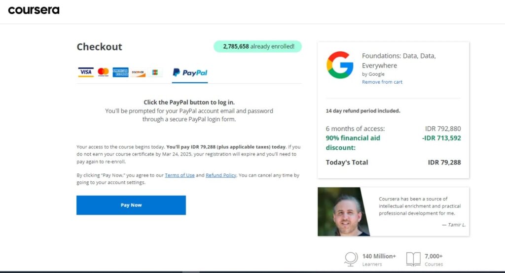 Cara Bayar Kursus Coursera Tanpa Kartu Kredit dan PayPal - ViaPayPal
