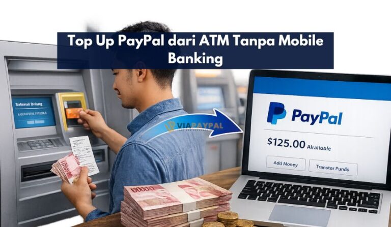 Top Up PayPal dari ATM Tanpa Mobile Banking - ViaPayPal